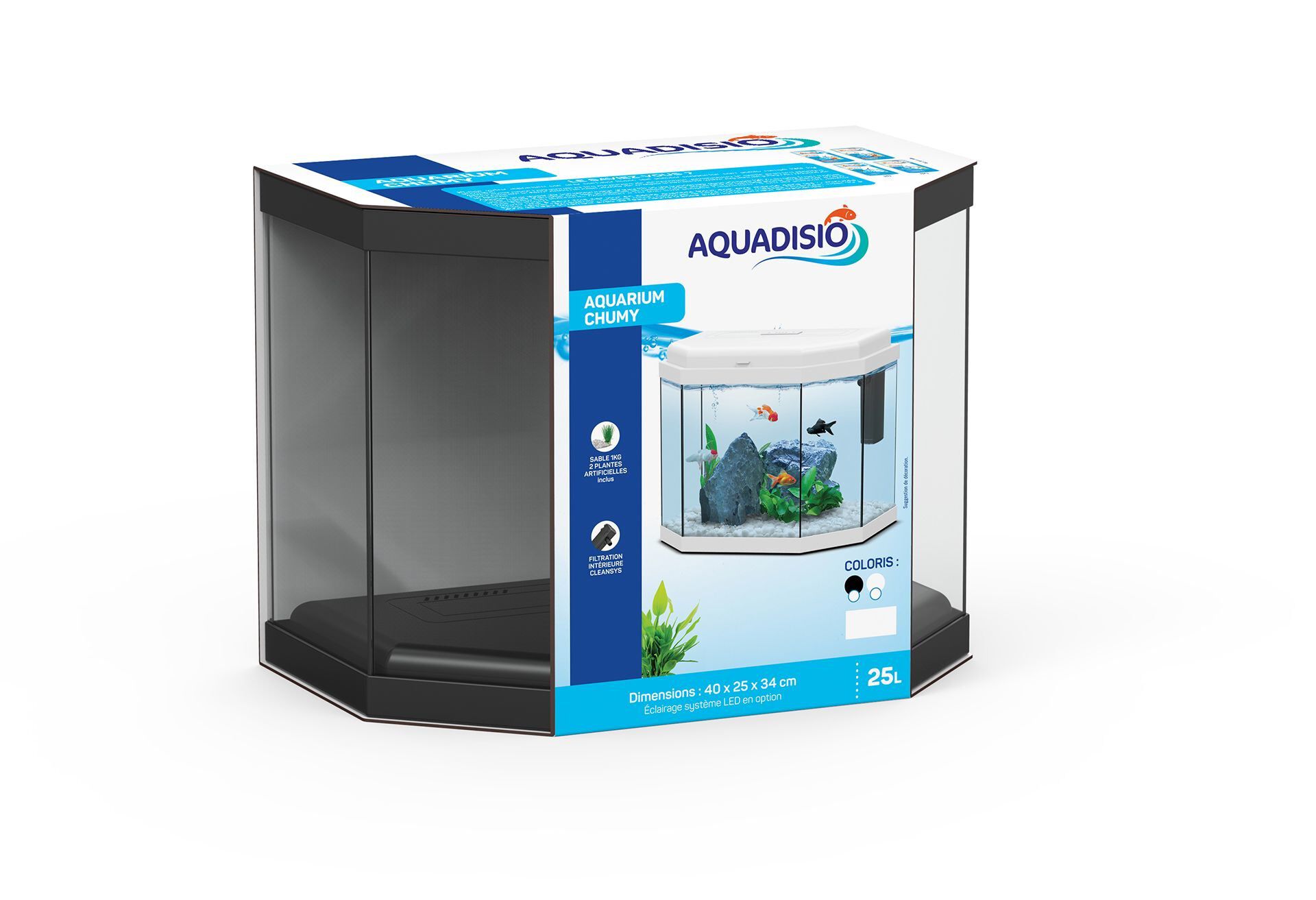 Aquadisio - Aquarium Chumy Équipé Blanc - 25L | Animalis