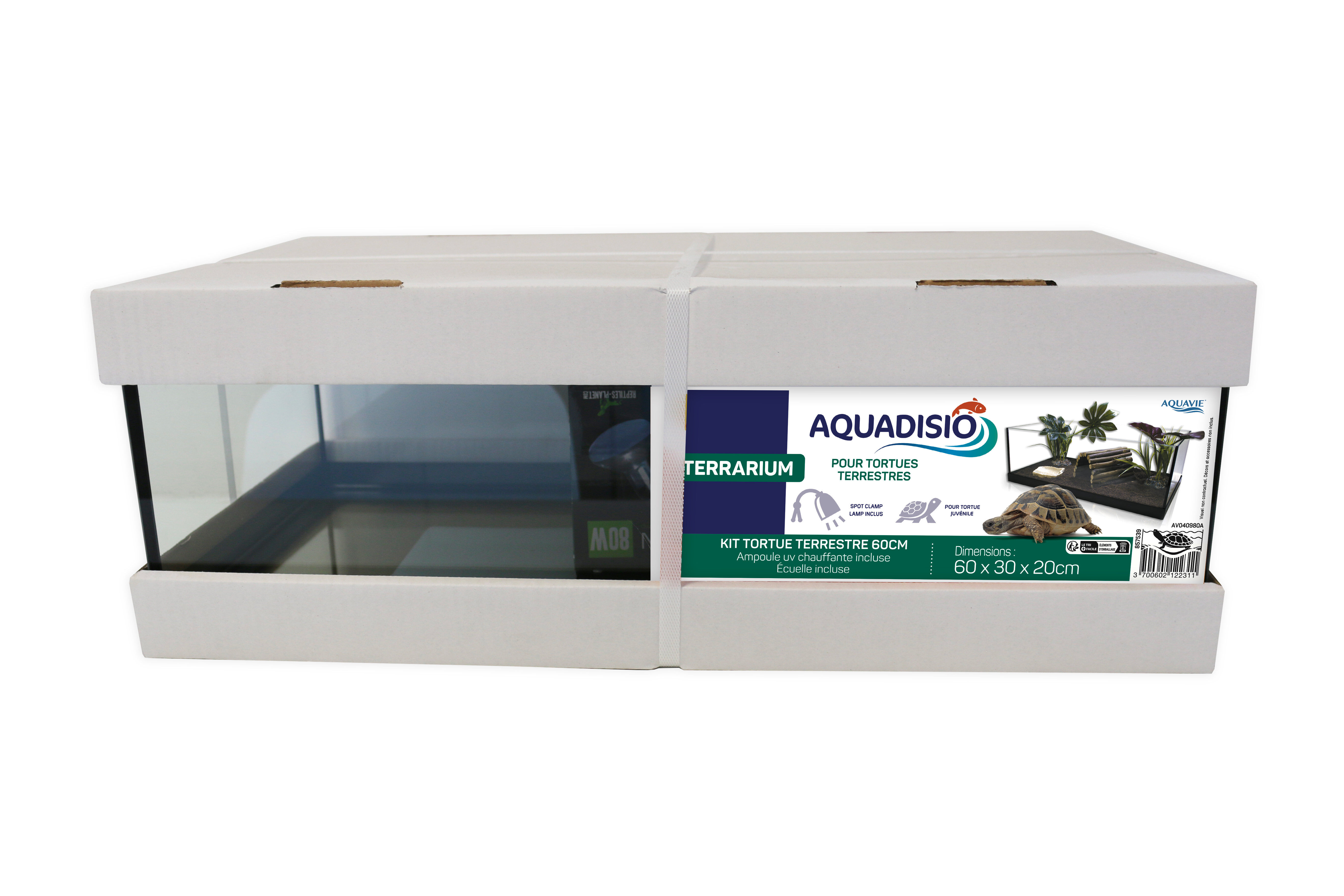 Aquadisio - Terrarium Kit Equipé pour Tortue Terrestre - 60cm | Animalis