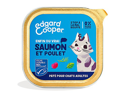 Edgard & Cooper - Pâtée au Saumon et Poulet pour Chat - 85g | Animalis