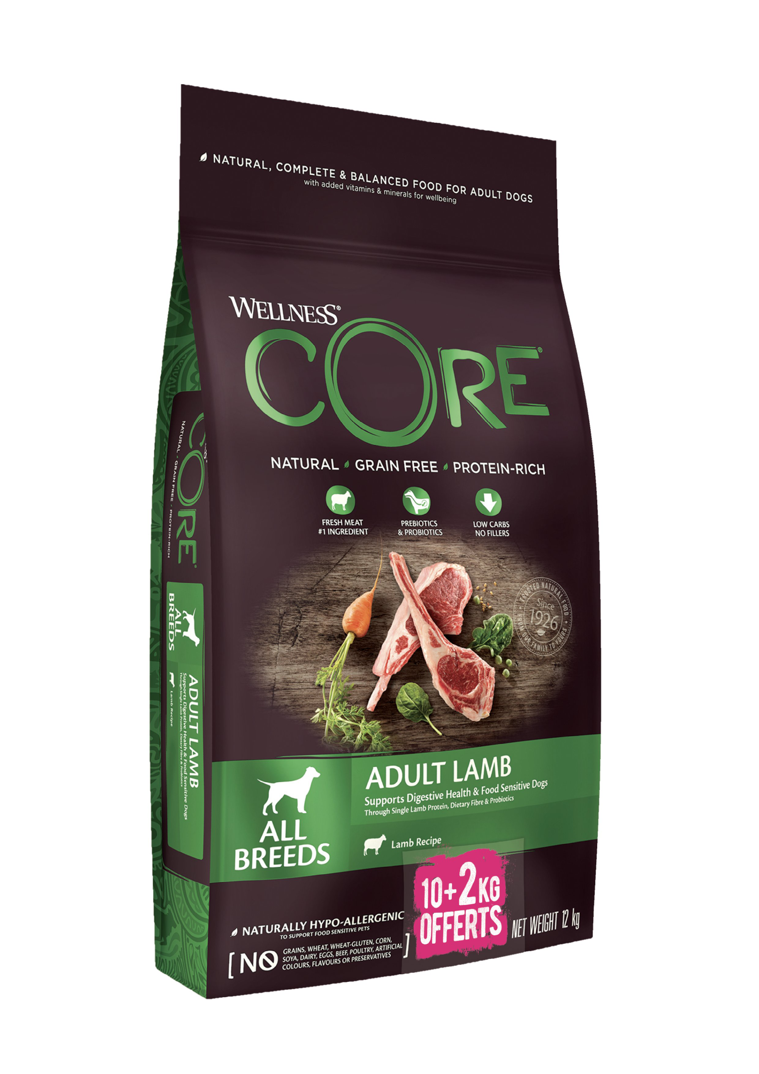 Wellness CORE - Croquettes à l'Agneau pour Chien de Toutes Races | Animalis