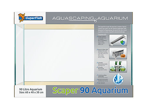 Superfish - Aquarium SCAPER 90 en Verre Crystal Clear - 90L | Animalis