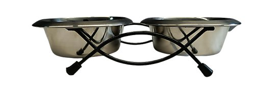 Animalis - Gamelle Double Dinner Inox avec Support pour Chiens et Chats ...