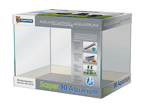 Superfish - Aquarium SCAPER 90 en Verre Crystal Clear - 90L | Animalis