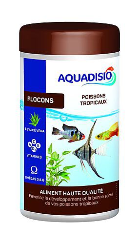 Aquadisio - Aliments Flocons pour Poissons Tropicaux - 250ml | Animalis