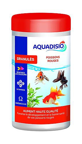 Aquadisio - Aliments Granulés pour Poissons Rouges - 250ml | Animalis