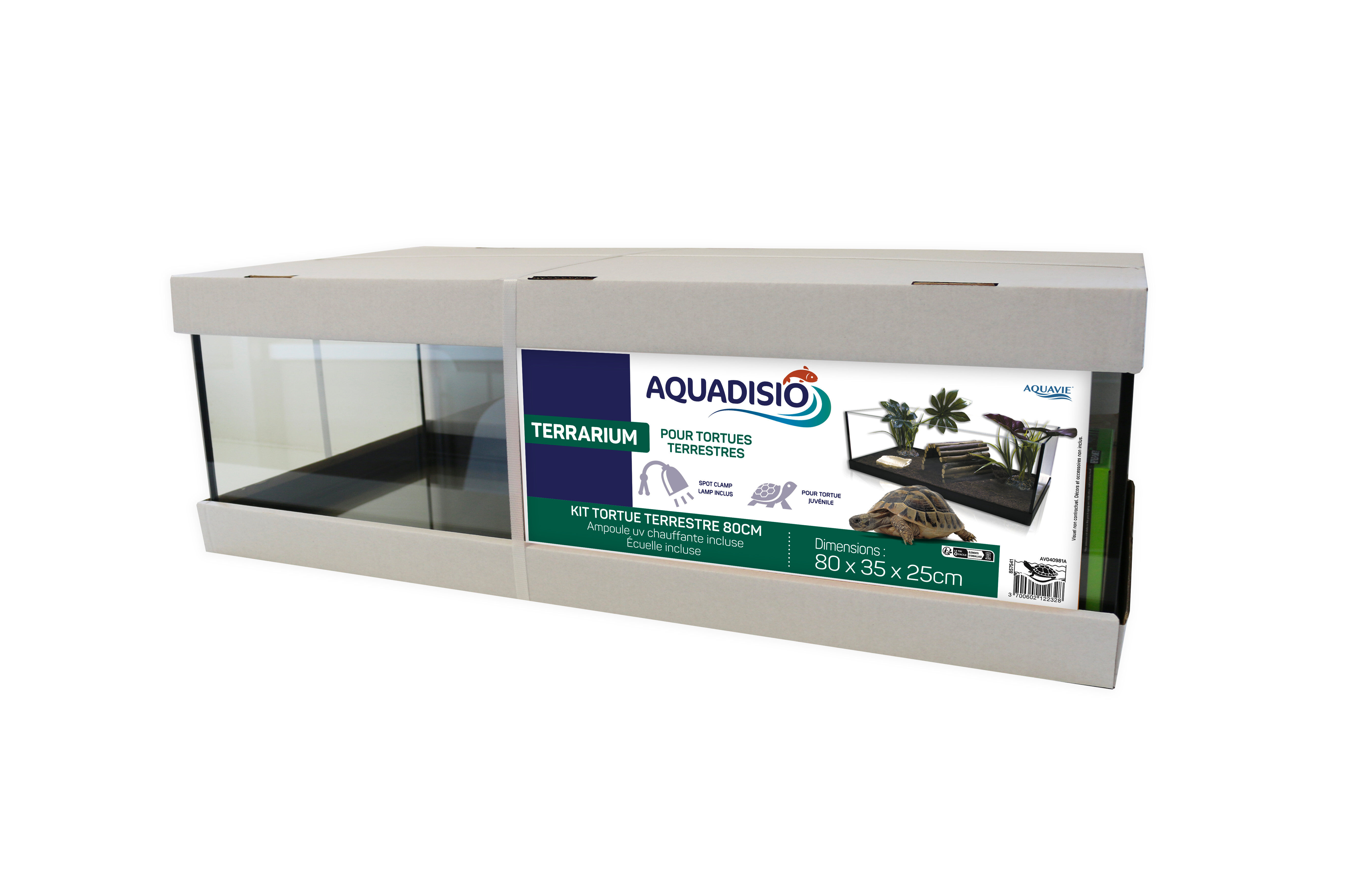 Aquadisio - Terrarium Kit Equipé pour Tortue Terrestre - 80cm | Animalis