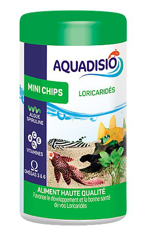 Aquadisio - Aliment Herbivore Mini Chips pour Loricaridès - 100ml ...